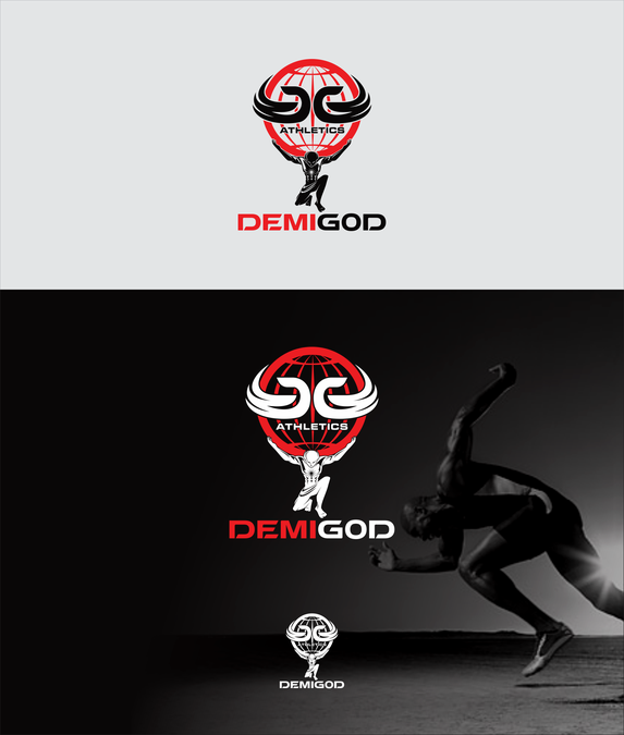 Create a logo for athletic gear representing the power of a Demigod ...