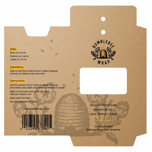 Eco-friendly beeswax food wraps need an authentic package design ...