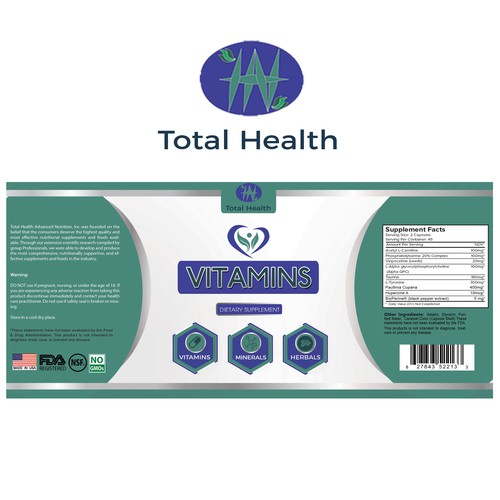 lable design for vitamin/bottle | Product label contest