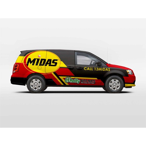 Midas Shop Van and Courtesy Shuttle | Car, truck or van wrap contest
