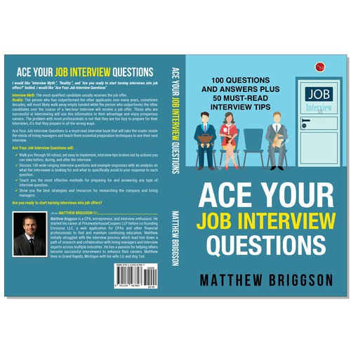 Design a book cover for a job interview book. | Book cover contest