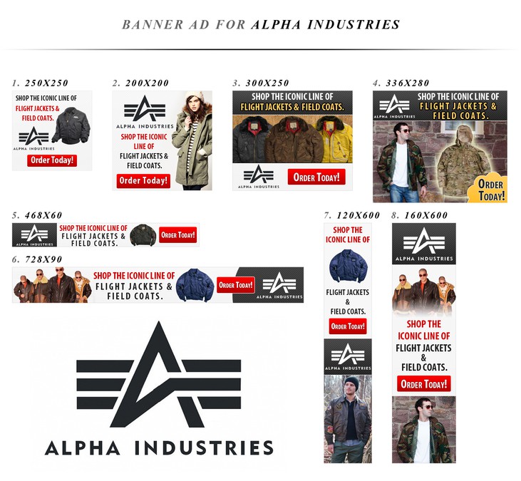 Alpha Industries needs a new banner ad | Banner ad contest