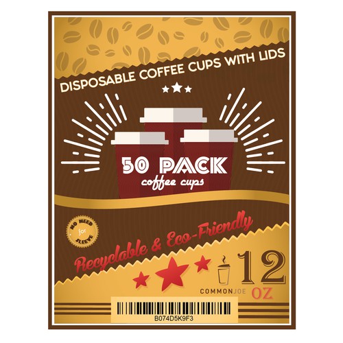 Disposable coffee cups Label design | Product label contest