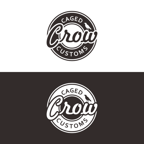 Vintage Logo Design for "Caged Crow Customs" | Logo design contest