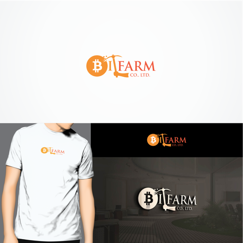 BITFARM - Cryptocurrency cloud mining logo and branding | Logo & brand ...