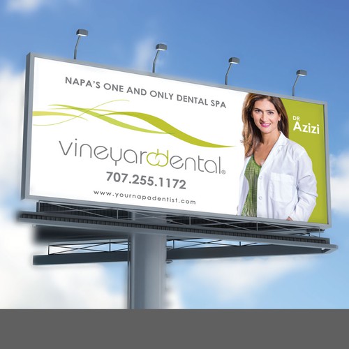 Design a hip, cool and fashionable billboard for a dental spa ...