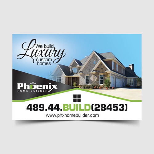 Home Sign DESIGN EXPERTS NEEDED:Custom Home Builder Needs a Stunning ...