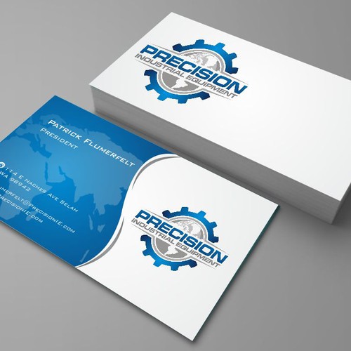 Precision Industrial Equipment Business Card Design | Business card contest