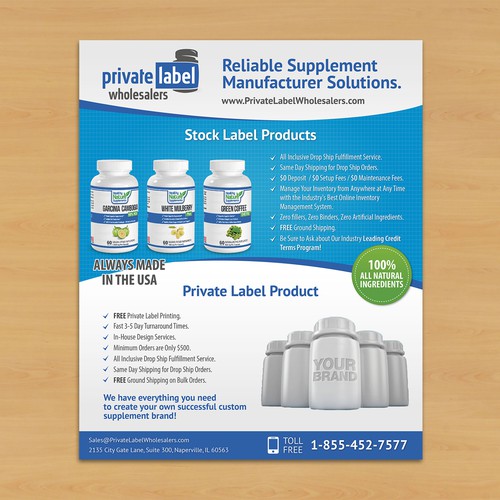 Create a captivating Private Label Wholesaler Flyer | Postcard, flyer ...