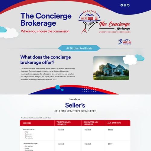 Designs | The concierge brokerage website | Web page design contest