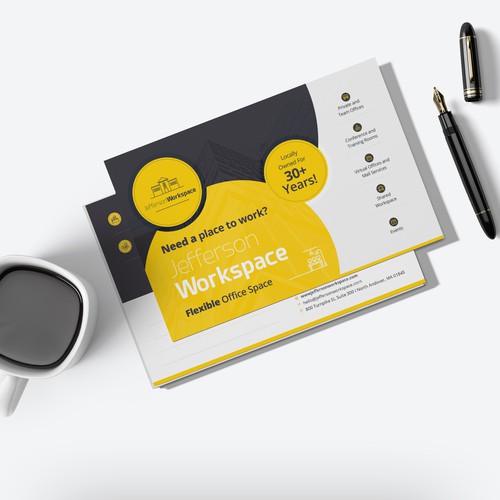 Direct Mail Campaign Coworking Space | Postcard, flyer or print contest