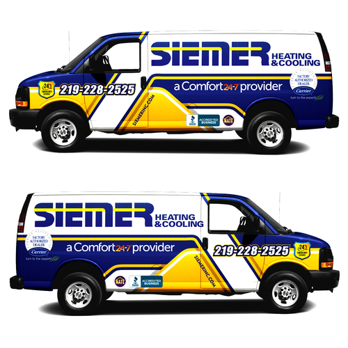 Create a new look for our heating and cooling trucks for Siemer Heating ...