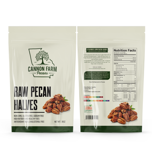 Designs | Raw Pecan Halves Packaging | Product packaging contest