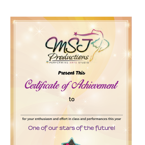 Designs | Creating a Dance Studio Certificate of Acheivement ...