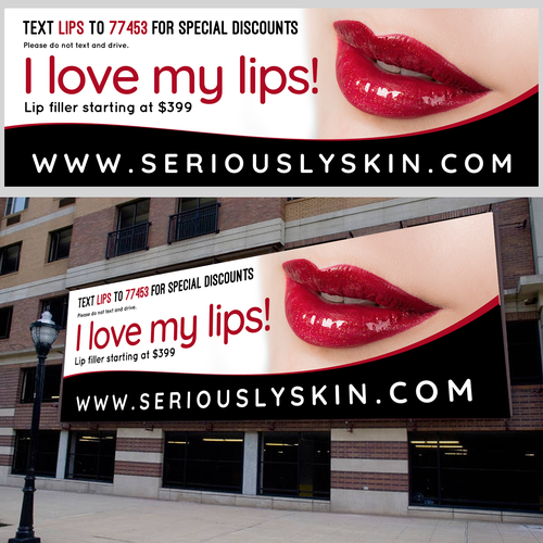 Lip filler Billboard for Medical Spa | Signage contest