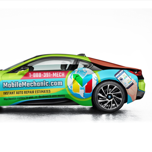 Designs | MobileMechanic.com 2017 BMW i8 Car Wrap | Car, truck or van ...