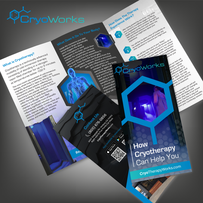 Clean, simple, and educational brochure needed for Cryotherapy business ...
