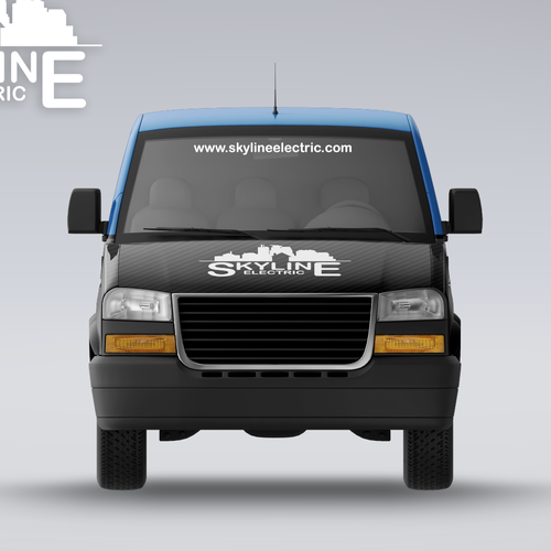 Create a cool simple eye catching fleet of vehicles for an electrical ...