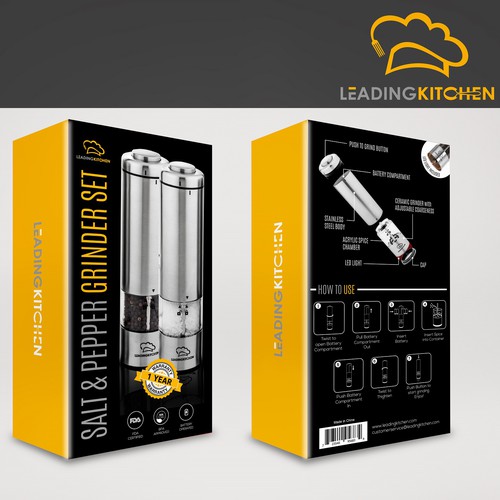 Design an Eye-catching Packaging for a Salt and Pepper Grinder Set ...