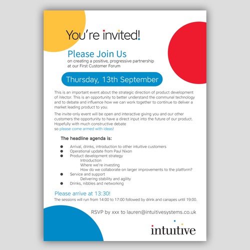 Simple invite for customer event | Card or invitation contest