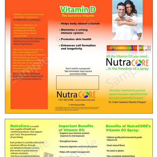 3 fold Brochure for Vitamin Supplement | concurso Design de embalagem ...