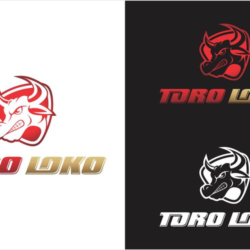 Surpass red bull logo with a creative and funny TORO LOKO energy drink ...