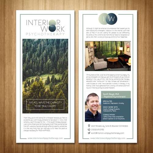 Rack Card (Flyer) for Psychotherapist | Postcard, flyer or print contest