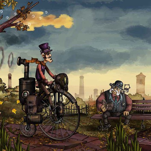 Create a steampunk-style poster/wall-art illustration | Illustration or ...