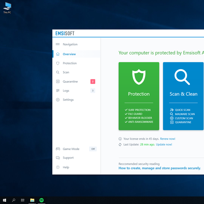 Windows desktop anti-malware application redesign | App design contest