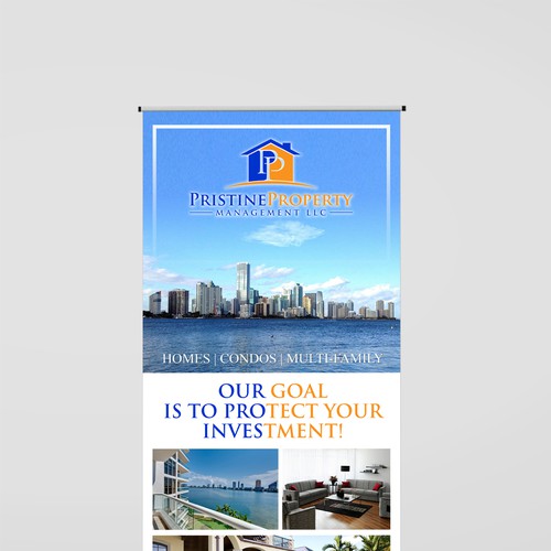 Create an eye-catching banner for Pristine Property Management ...