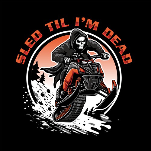 Designs | Clean and Casual clothing Artwork of a Skeleton Riding a ...