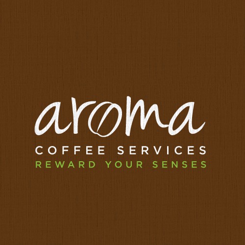 Logo and business card for Aroma Coffee Services "reward your senses ...