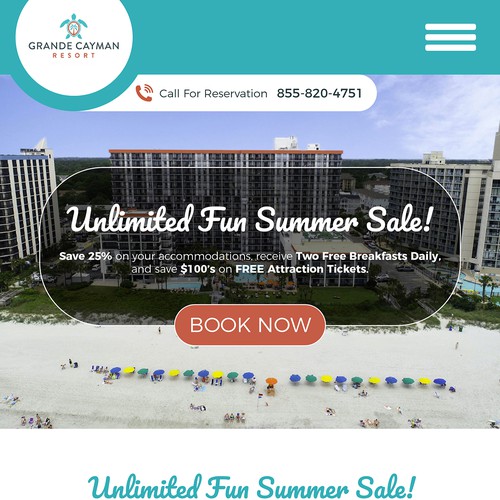 Designs | Grande Cayman Resort Mobile Homepage Design | Other web or ...