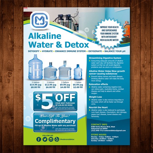 New Alkaline Water store flyer | Postcard, flyer or print contest