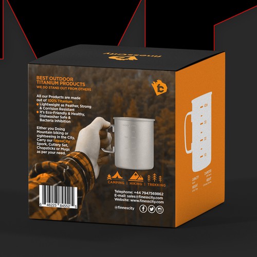 Create a Packaging Box Design for finessCity Titanium Outdoor Product ...