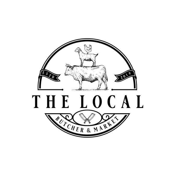 Artistic take on Local butcher shop logo. | Logo design contest