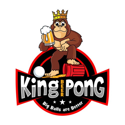 King Pong - Giant Beer Pong | Logo Design Wettbewerb