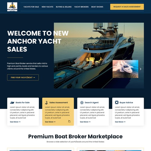 Designs | 🛥️ 👙🚤 Awesome boat / yacht brokerage firm changing the ...