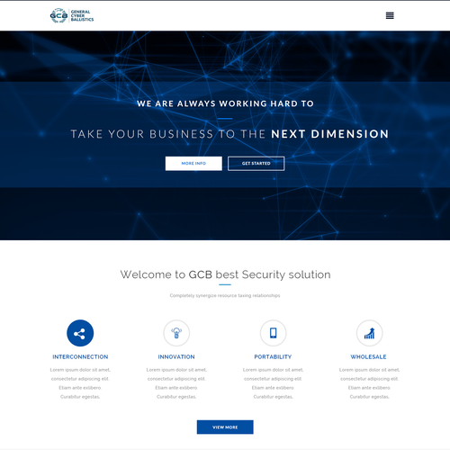 Digital security company website | Web page design contest