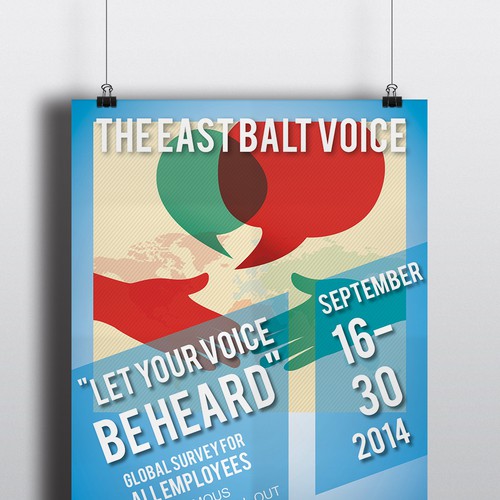 Create a poster/flyer for our global employee engagement survey ...