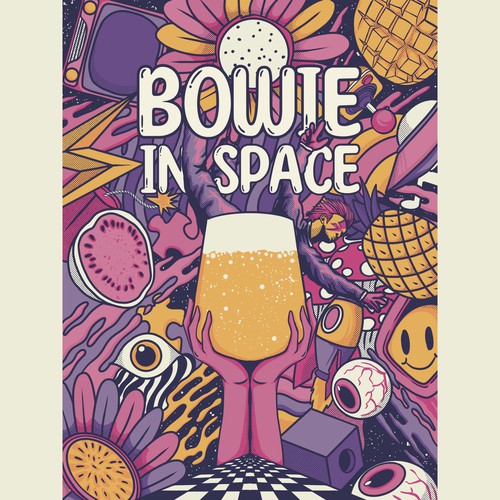 Designs | Bowie in Space Beer Poster Design | Illustration or graphics ...