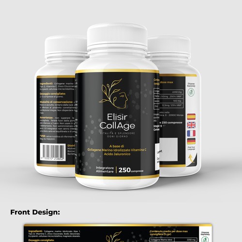Designs | Elisir CollAge - Peel Back - Multi Lingual - Label Creation ...