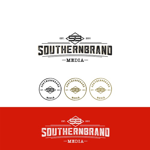 Vintage/Retro logo for Southern Brand Media | Logo design contest