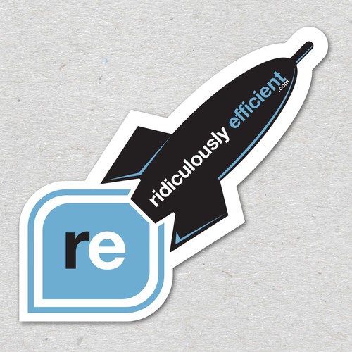 Make an epic, minimalist logo sticker for Ridiculously Efficient ...