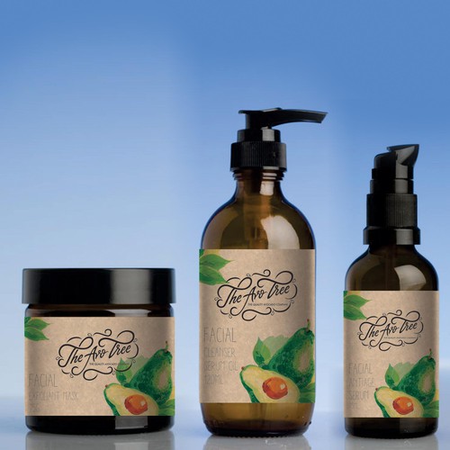 Create product labels for an All Natural Avocado based skin care ...