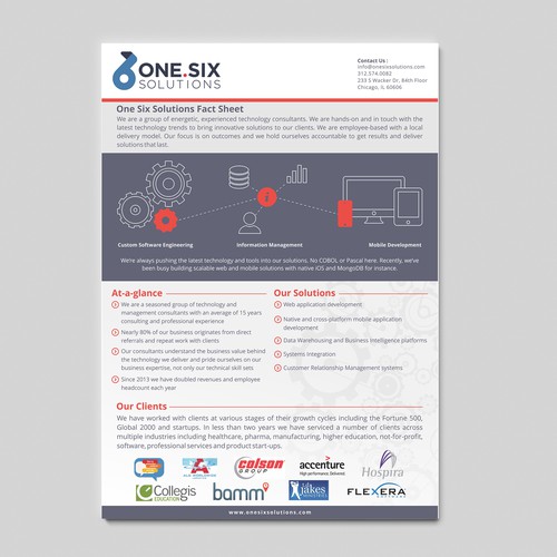 Marketing Slick For An IT Consulting Firm | Stationery contest