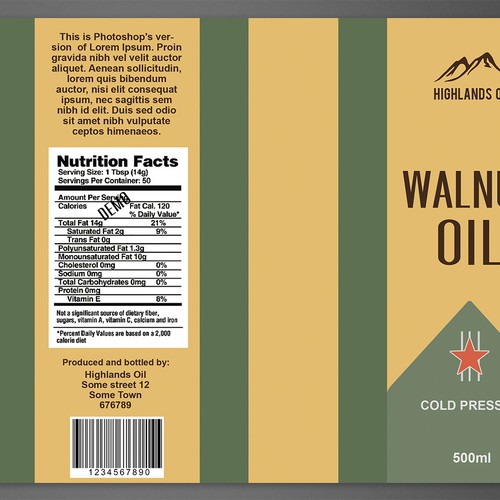 Create exciting label for oil packaging.... | Product label contest
