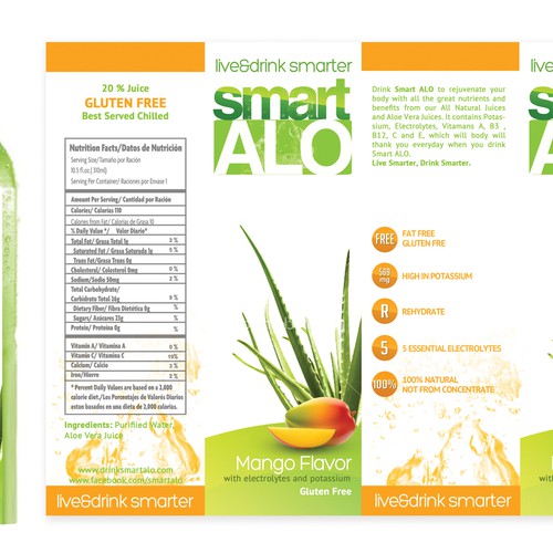 **Urgent - Help Needed!" New Smart ALO Drink Label Design Needed ...
