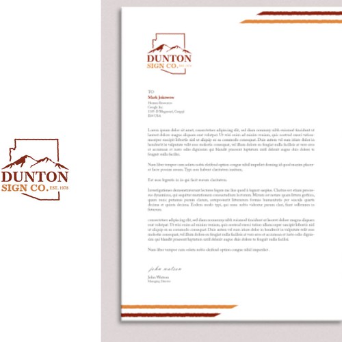 Designs | Dunton Sign Co. Logo | Logo & brand identity pack contest