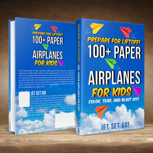 Designs | Paper Airplanes Book for Kids | Book cover contest
